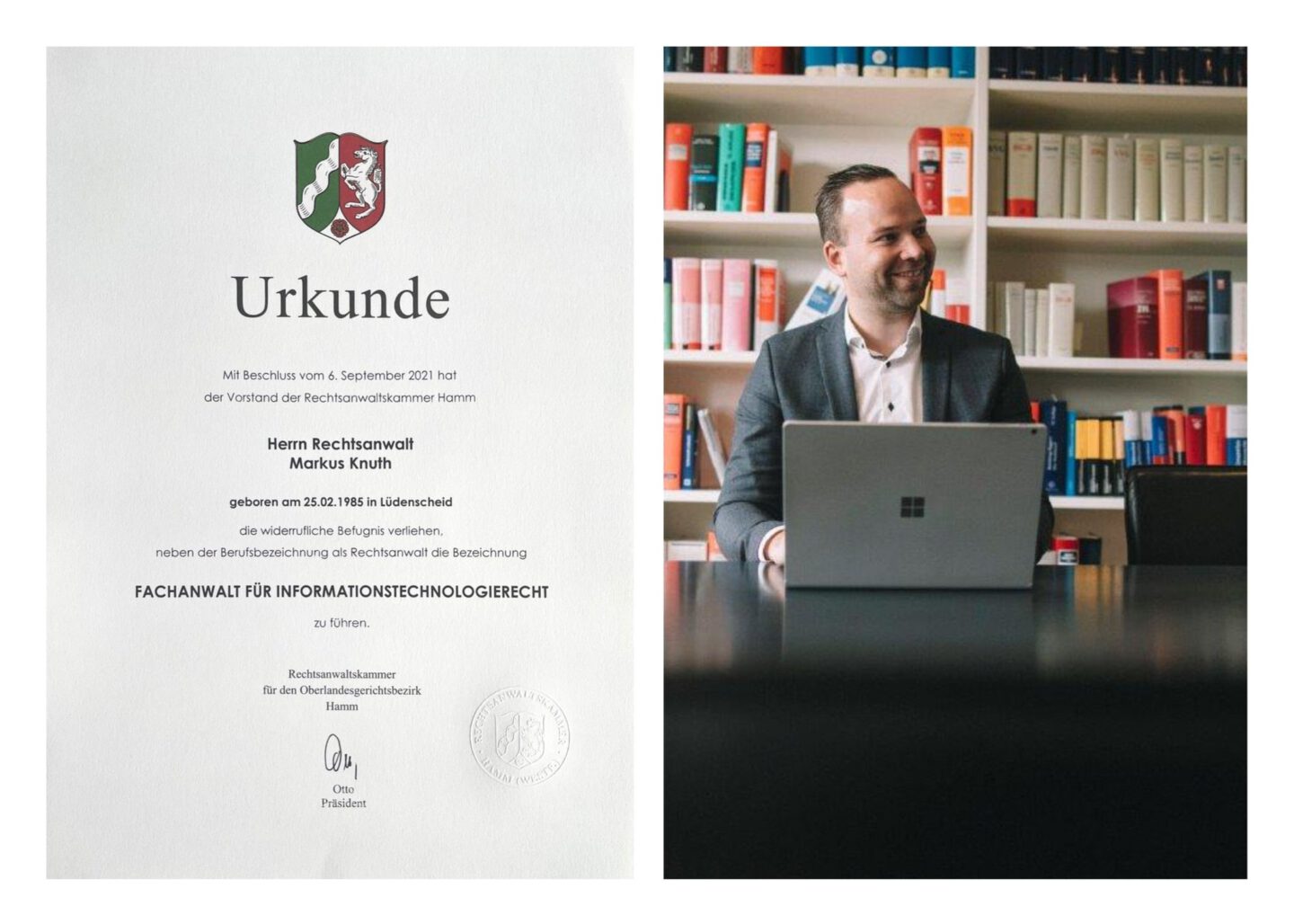 RA Markus Knuth jetzt auch Fachanwalt für IT-Recht - ALTROGGE+